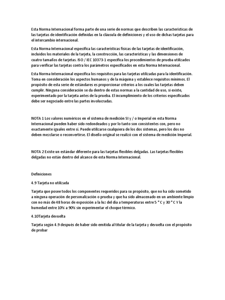 Iso 7810 2003 | PDF | Organización internacional para la estandarización | Medición
