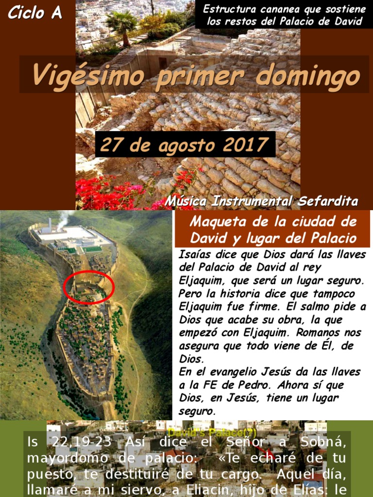 Vigesimo Primer Domingo Del Tiempo Ordinario. | PDF | David | San Pedro