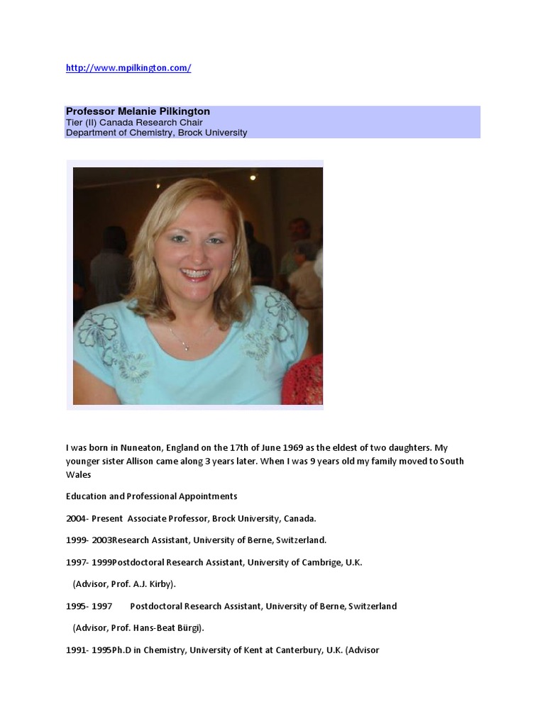 Professor Melanie Pilkington | PDF