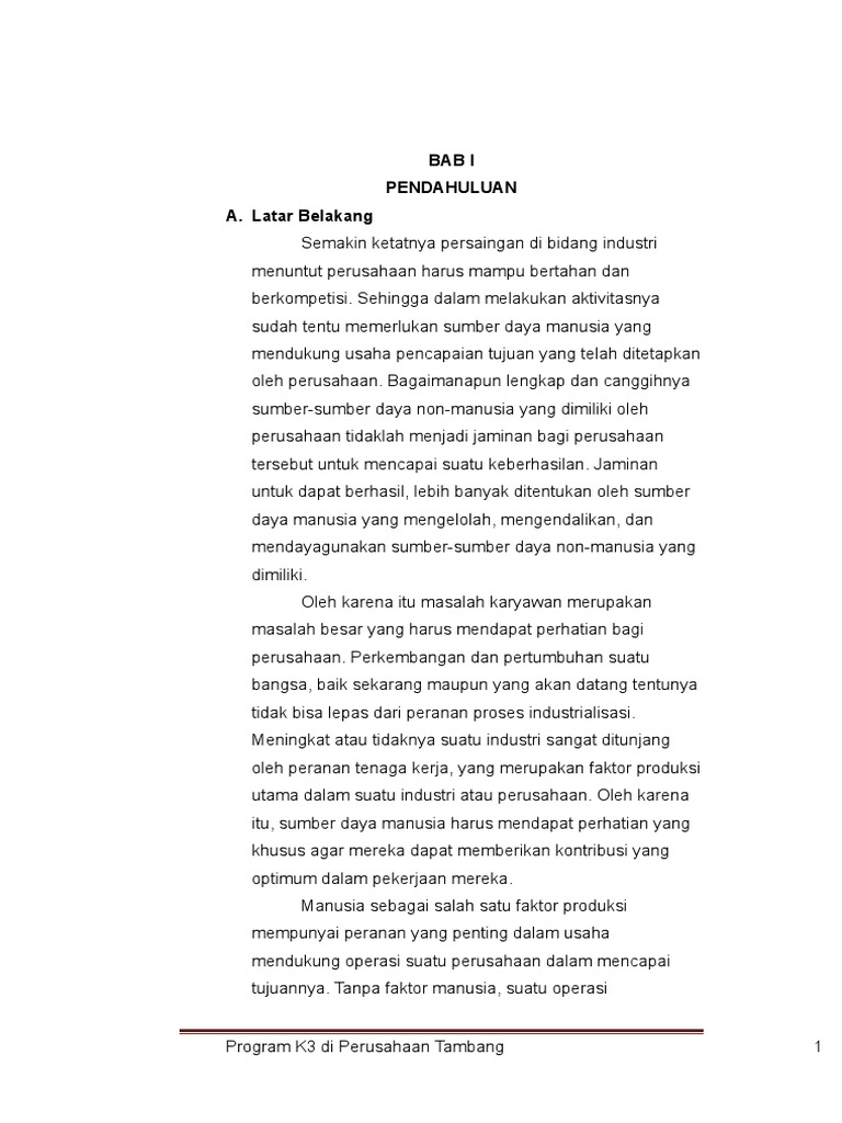 Program K3 Di Perusahaan Tambang | PDF