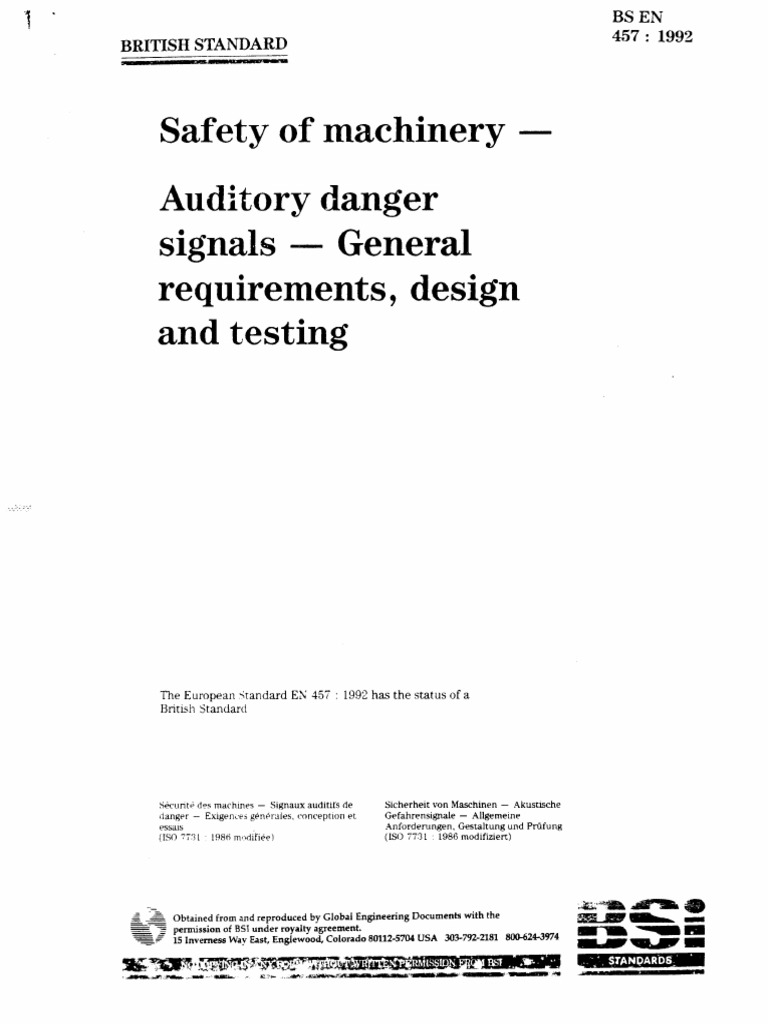 EN 457 Auditor Danger Signals PDF | PDF