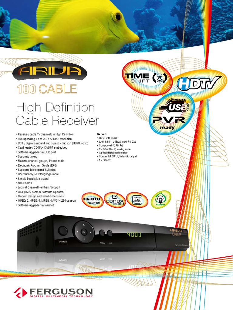 HD Cable Receiver Features | PDF | Computers