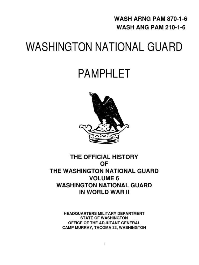 Washington State Guard History | PDF | Western Front (World War I ...