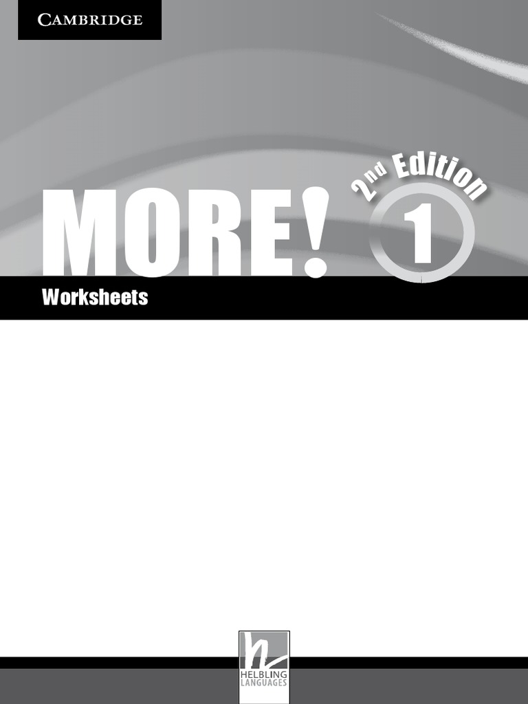 MORE! 1 Second Edition Worksheets PDF | PDF