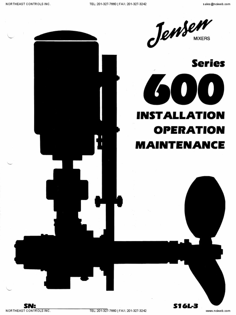 Jensen Series 600 Mixer Guide | PDF | Screw | Gear