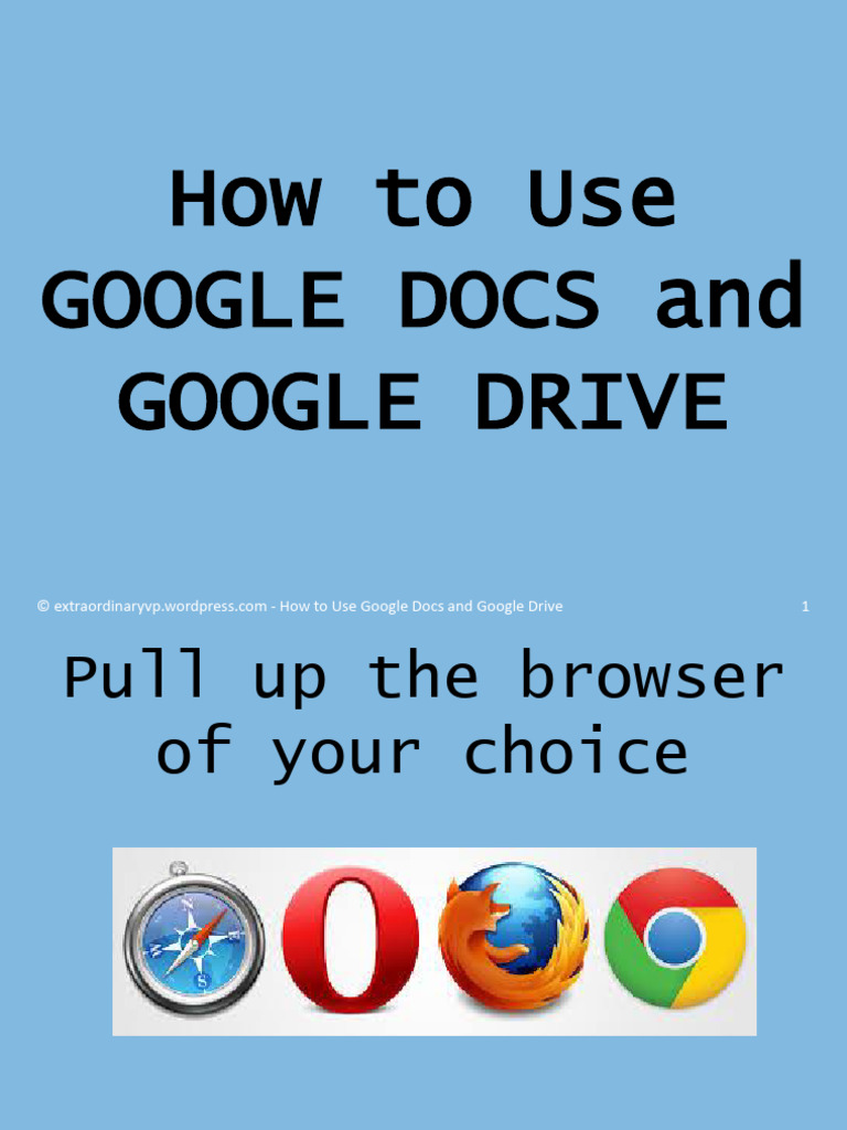 How To Use Google Docs and Google Drive | PDF | Aggregation Websites ...