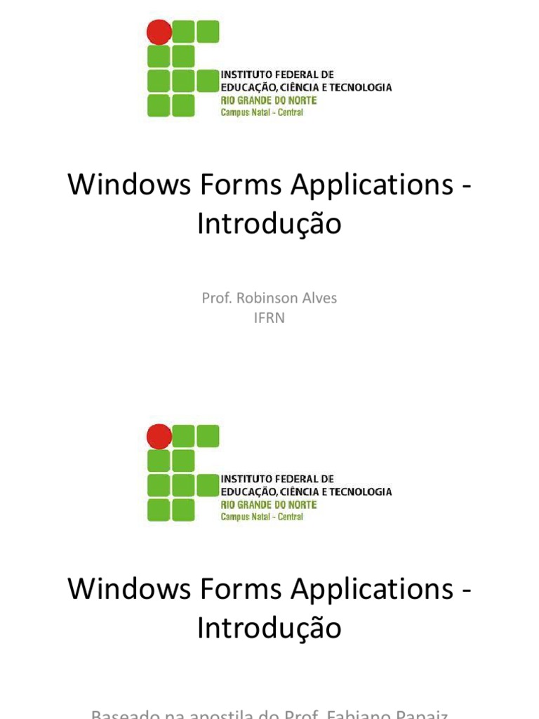 Aula-13 - Windows Forms Introducao PDF | PDF | Microsoft Windows ... Aula-13 - Windows Forms Introducao PDF | PDF | Microsoft Windows ...