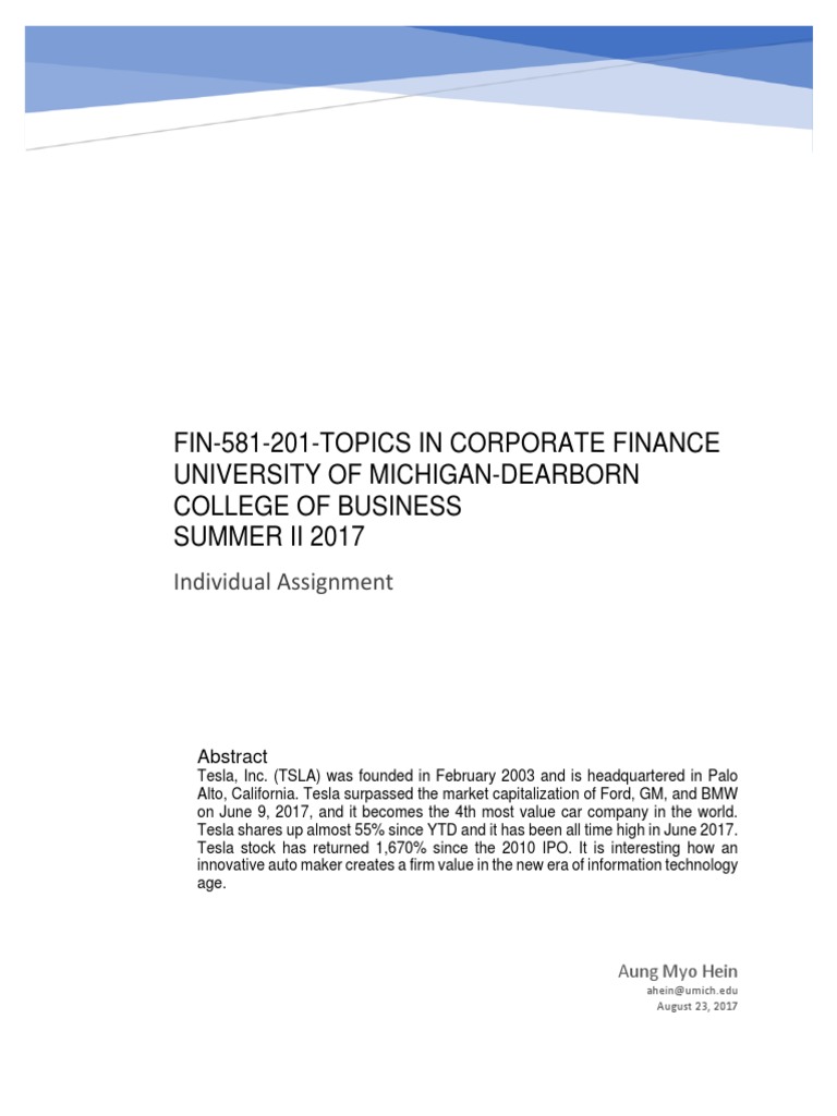 Tesla, Inc.: Financial Overview and Growth | PDF | Electric Vehicle ...