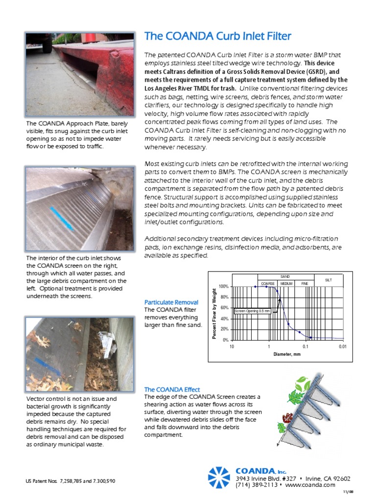 Coanda Curb Brochure-1 | PDF | Filtration | Water