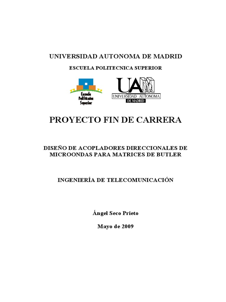 Diseño y construcción de una matriz de Butler para sistemas WiMax a 3.5 ...