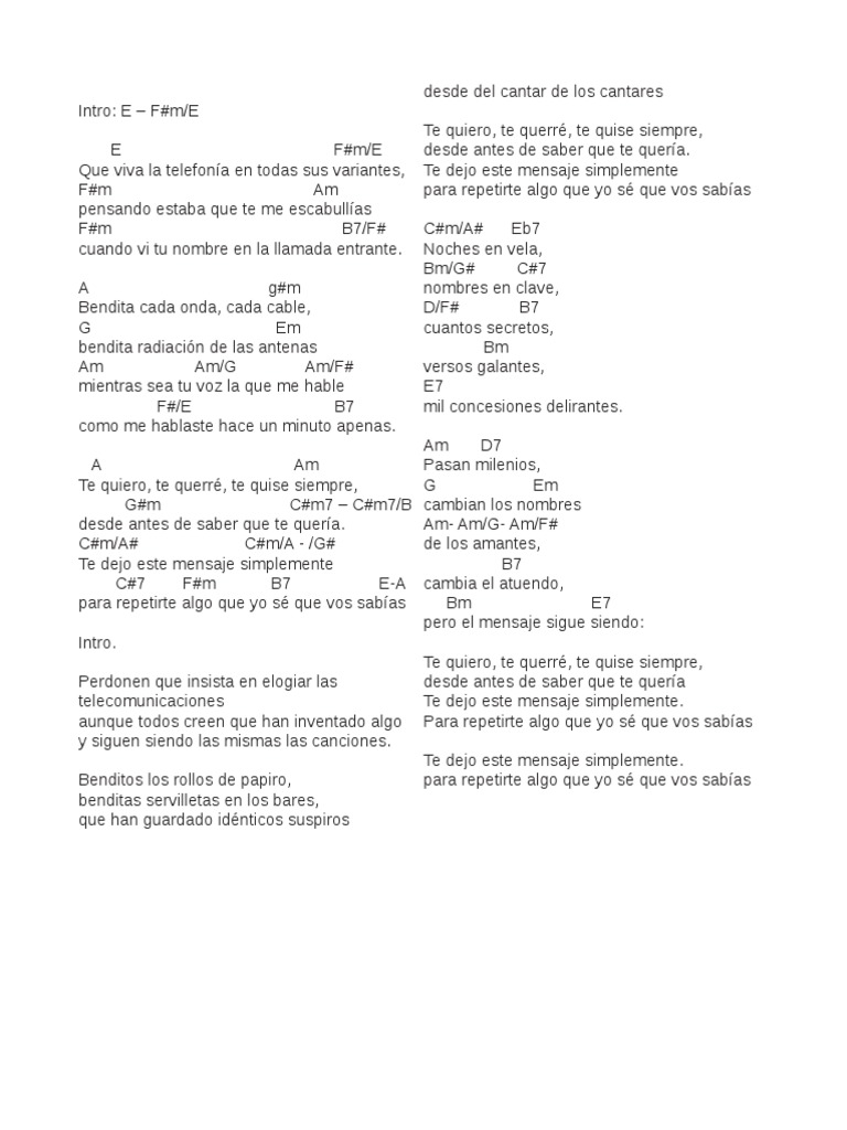 Telefonia - Jorge Drexler | PDF | Telecomunicaciones | Tecnología de ...