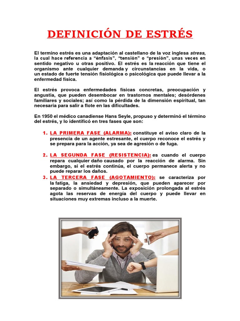 Definición y Concepto de Estrés | PDF | Estrés (biología) | Ansiedad