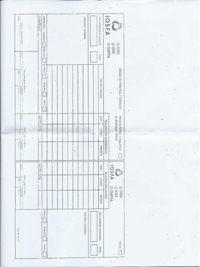Orden Consulta-Practica Iosfa | PDF