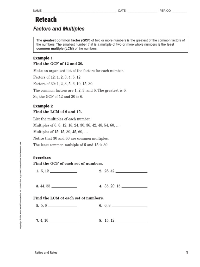 Factors and Multiples | PDF | Elementary Mathematics | Arithmetic