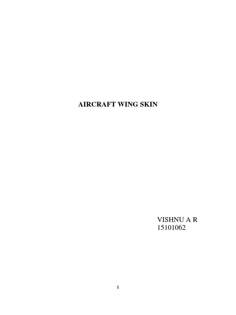 Aircraft Wing Skin | PDF | Strength Of Materials | Chemistry