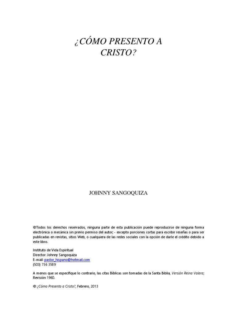 Cómo Presento A Cristo | PDF | La resurrección de Jesús | Jesús