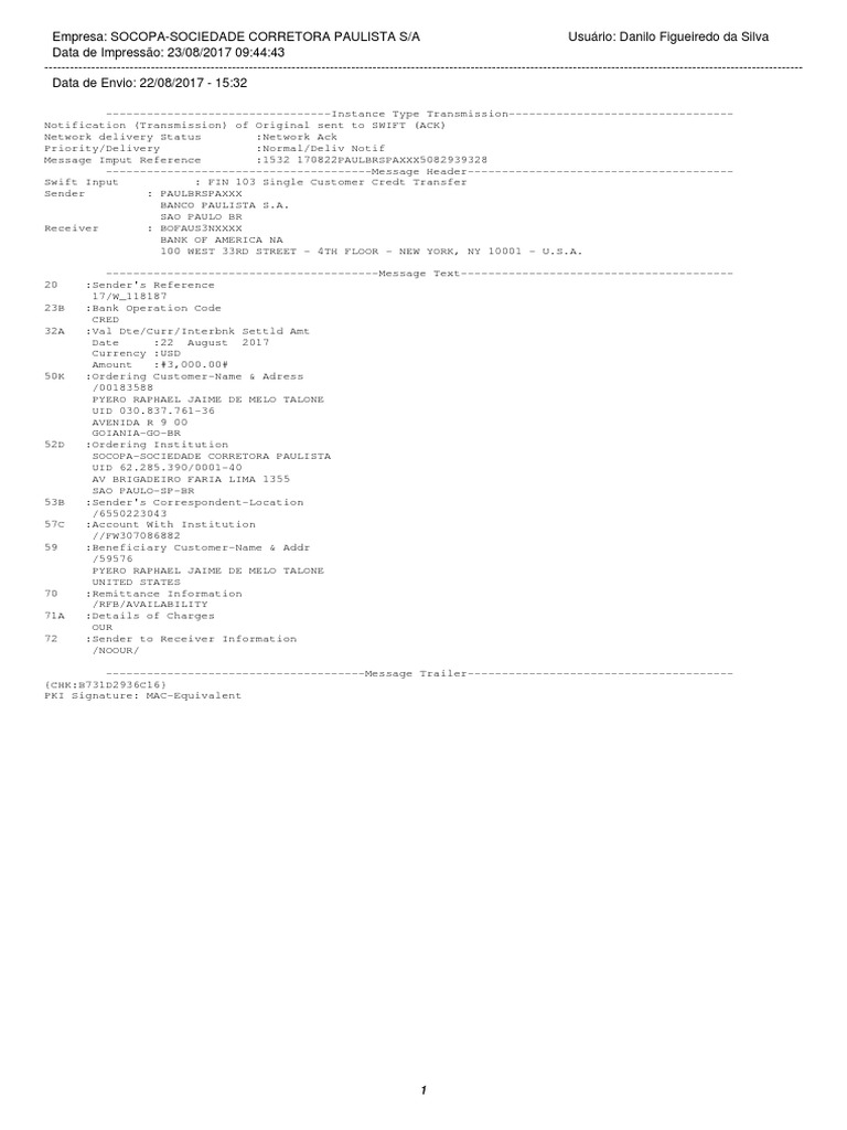 Comprovante - Swift dj3ktRfY8cGDFYZSi PDF | PDF | Network Architecture ...