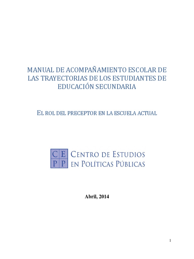 El Rol Del Preceptor en La Escuela Actual PDF | PDF | Educación Secundaria | Maestros