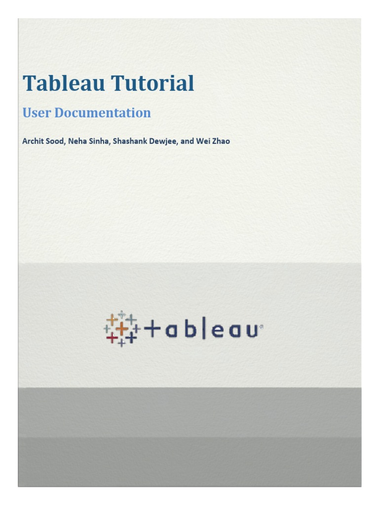 Tableau Tutorial PDF | PDF