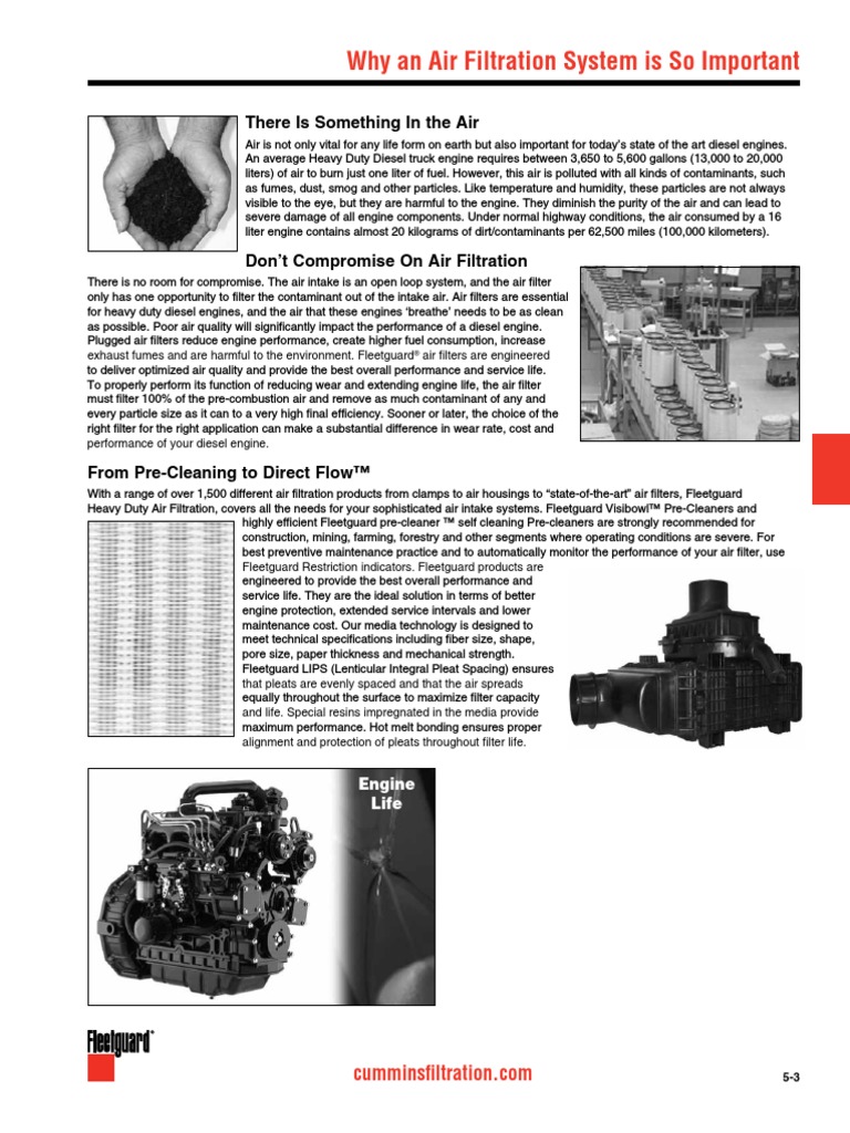Air Filter Select PDF | PDF | Filtration | Diesel Engine