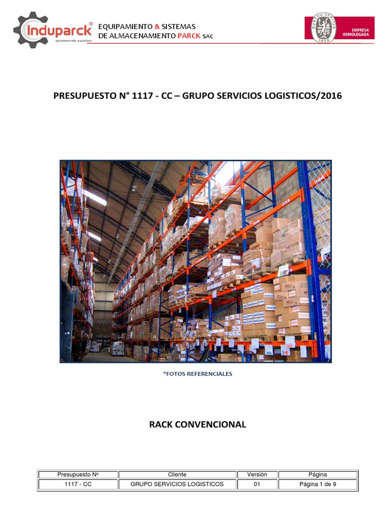 Rack Descripcion | PDF | Presupuesto | Cliente
