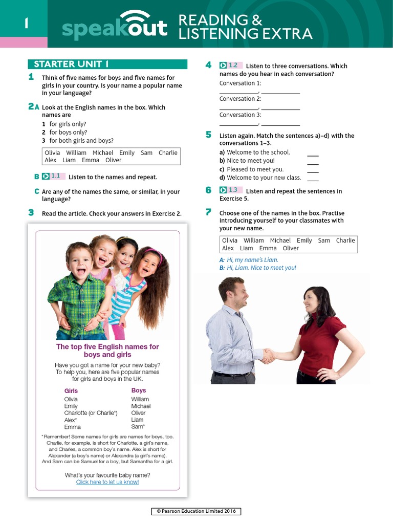 Speakout Starter 2nd Edition Read Extra U1 | PDF | Leisure