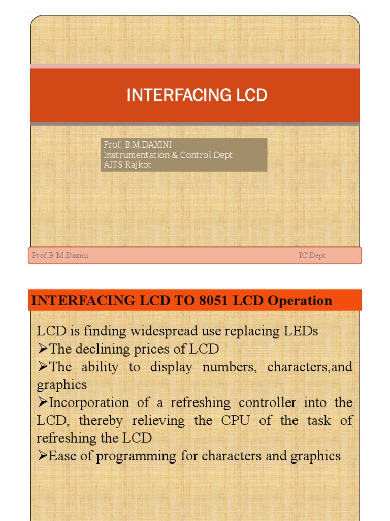LCD Interfacing For Pic 18f452 | PDF | Liquid Crystal Display | Input/Output