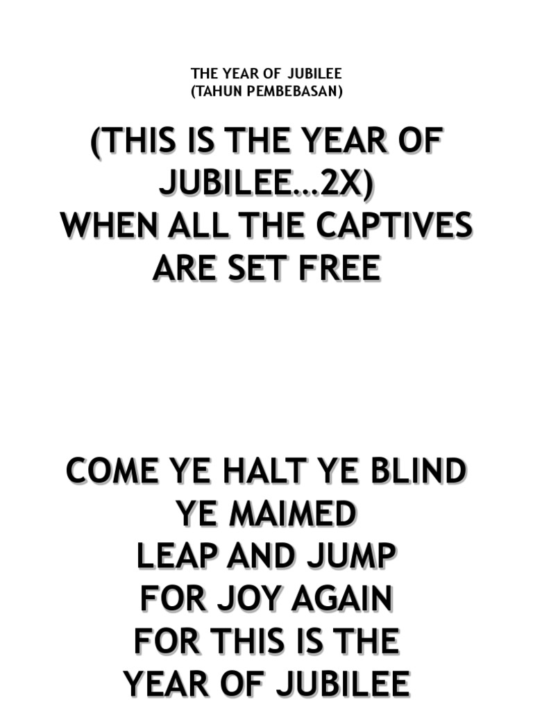 Year of Jubilee: Freedom and Joy | PDF | Art | Religion & Spirituality