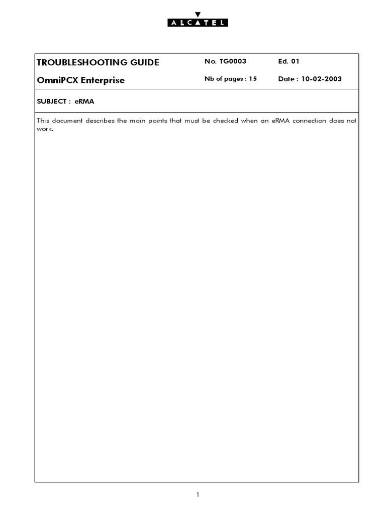 Tg0003en Ed01 Erma | PDF | Port (Computer Networking) | Network Socket