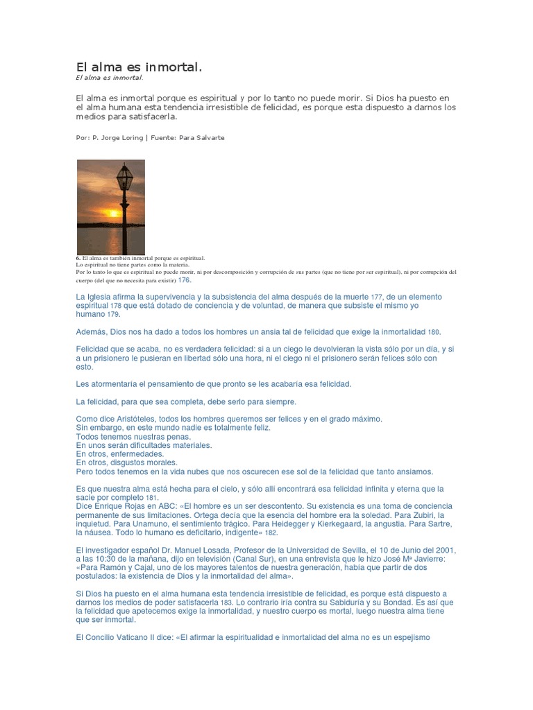 Alma Inmortal | PDF | Alma | Inmortalidad