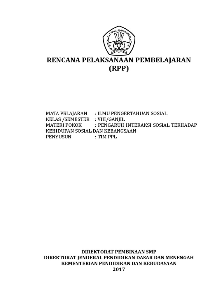 RPP SMP Ips Kelas Viii Bab Ii Semester Ganjil | PDF | Ilmu Sosial | Sejarah
