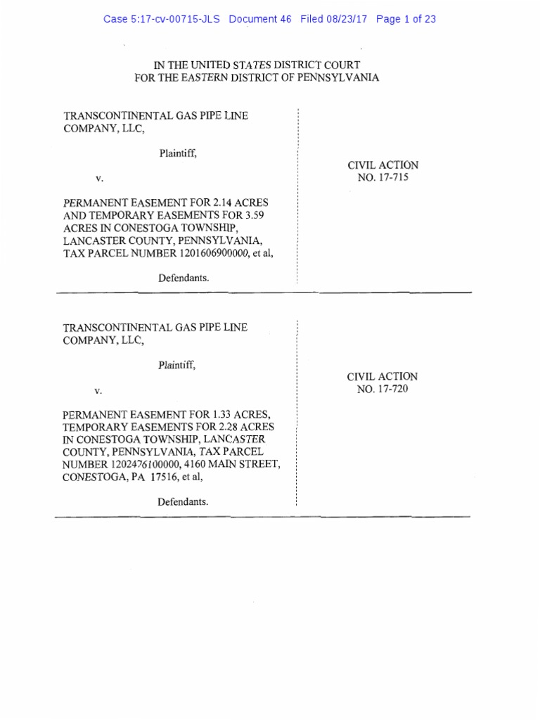 Transcontinental Pipeline V Permanent Easement | PDF | Federal Energy ...