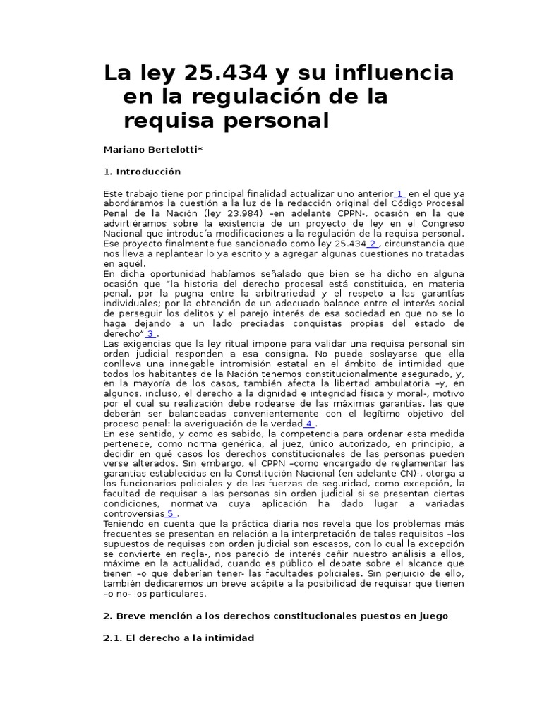 Bertelotti - La Ley 25.434 y Su Influencia en La Regulación de La ...
