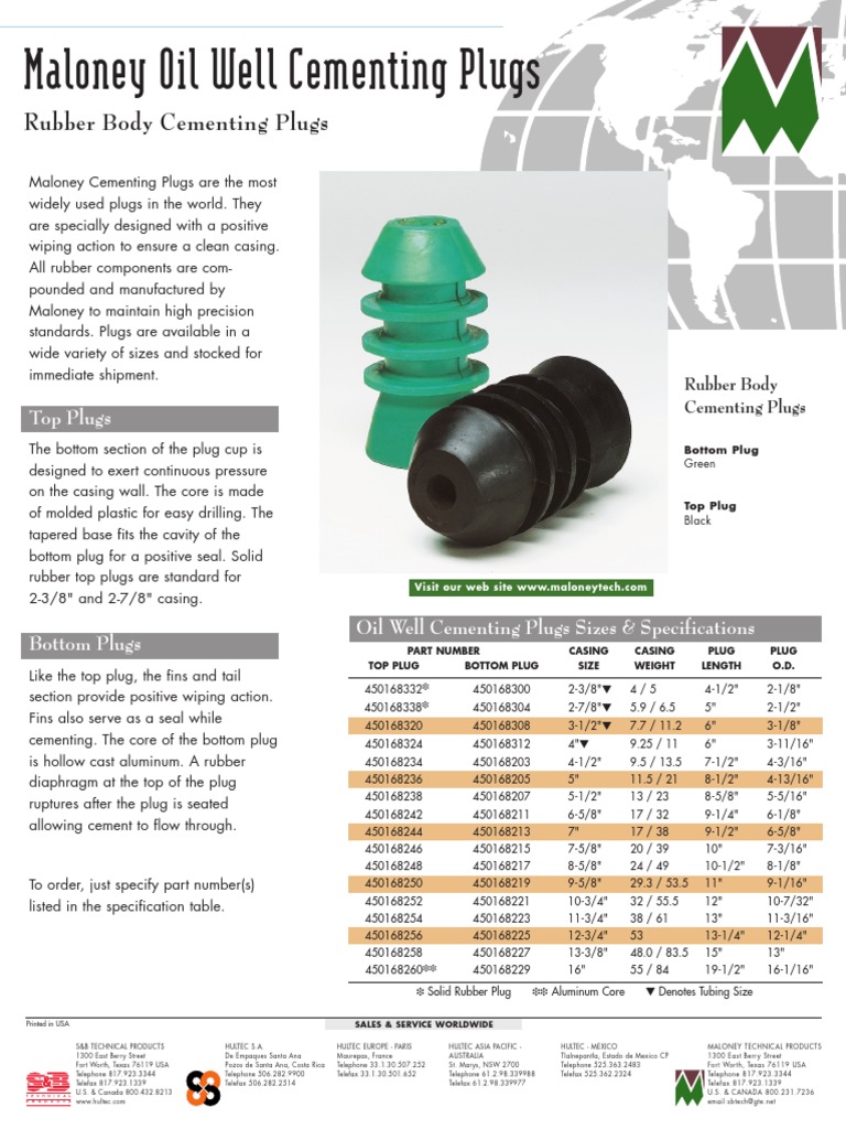 OilWell Reg Cement Plugs | PDF | Casing (Borehole) | Industrial Processes