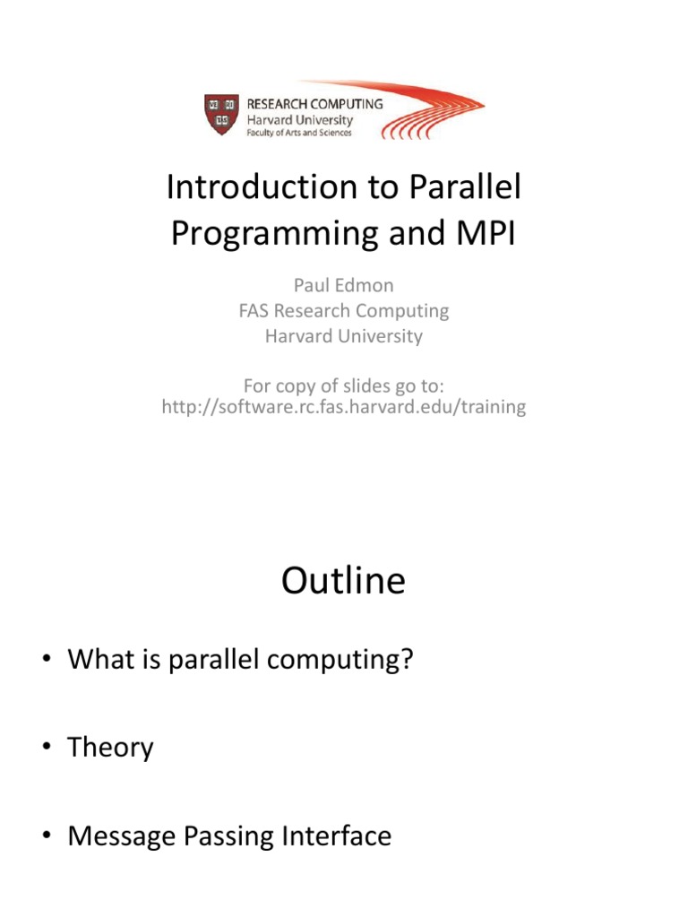 Intro To MPI | Download Free PDF | Message Passing Interface | Parallel Computing