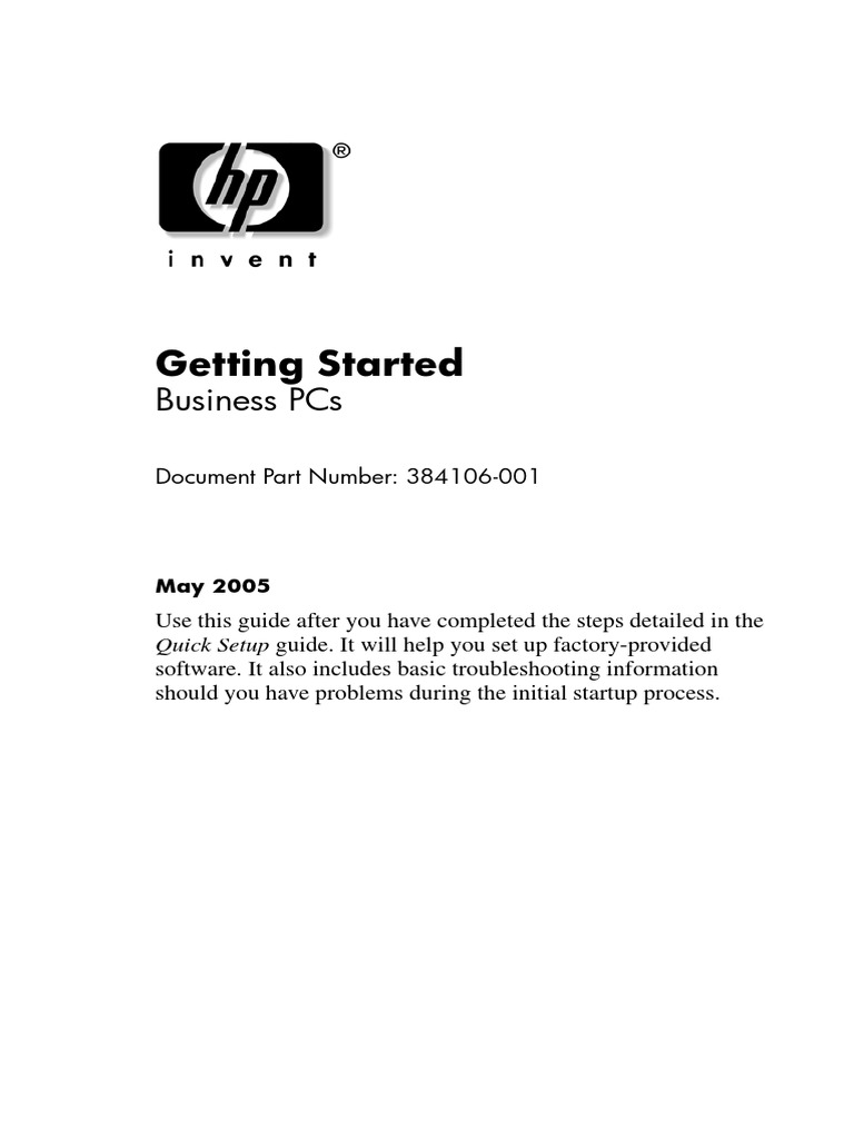 Getting Started | PDF | Operating System | Microsoft Windows