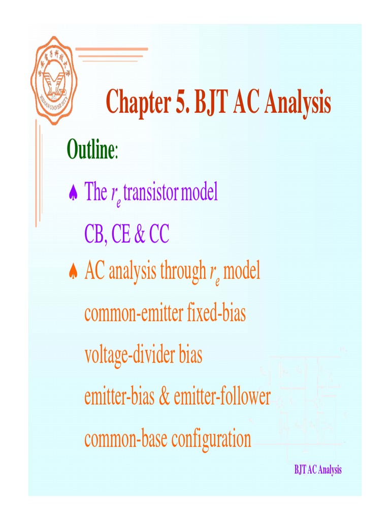 BJT Ac Analysis | PDF | Bipolar Junction Transistor | Analog Circuits