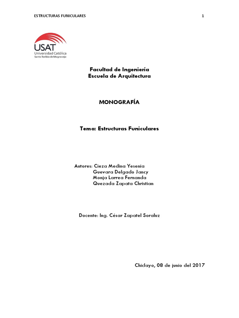 Estructuras Funiculares: Conceptos y Casos | PDF | Science | Ingeniería