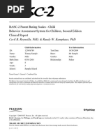 BASC-3 BESS Report Sample - Student | PDF | Emotional Self Regulation ...