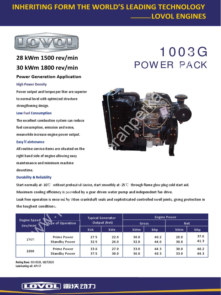 Lovol | PDF | Engines | Diesel Engine