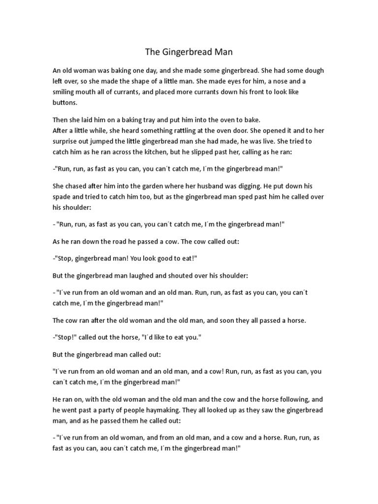 The Gingerbread Man | PDF | Leisure