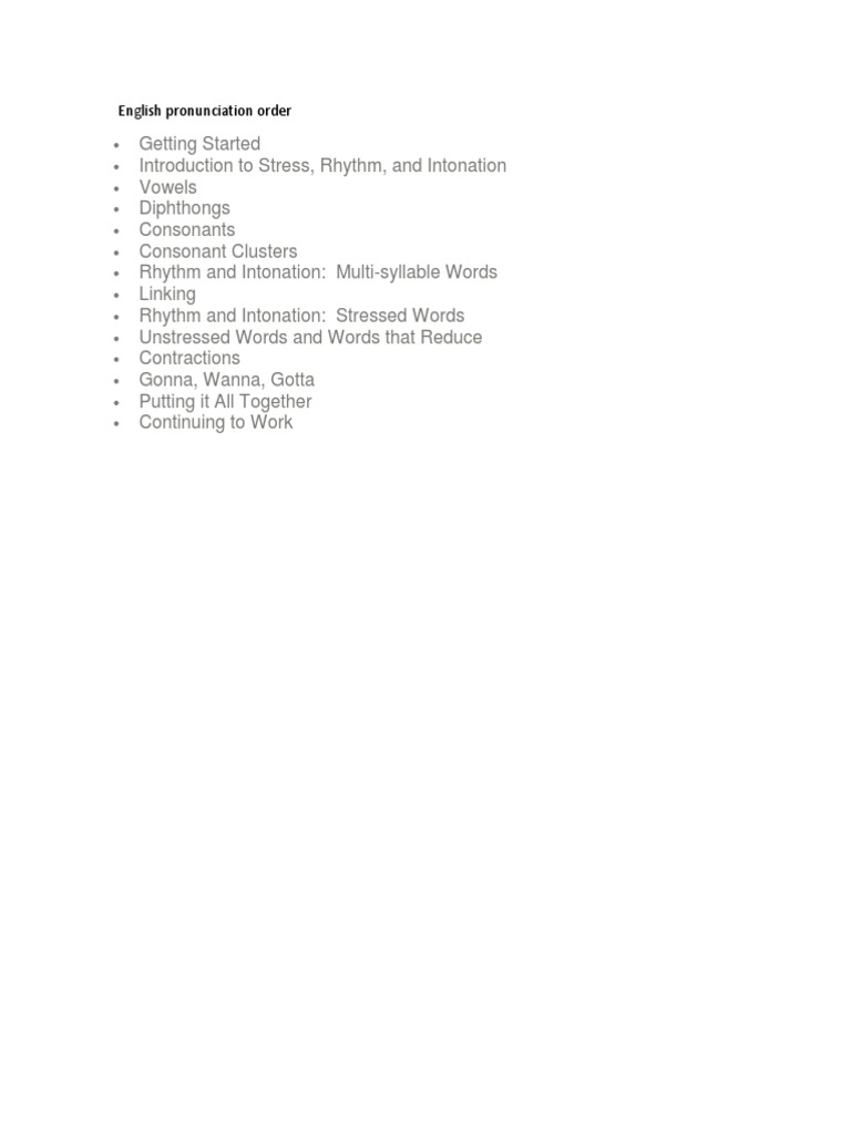 English Pronunciation | PDF