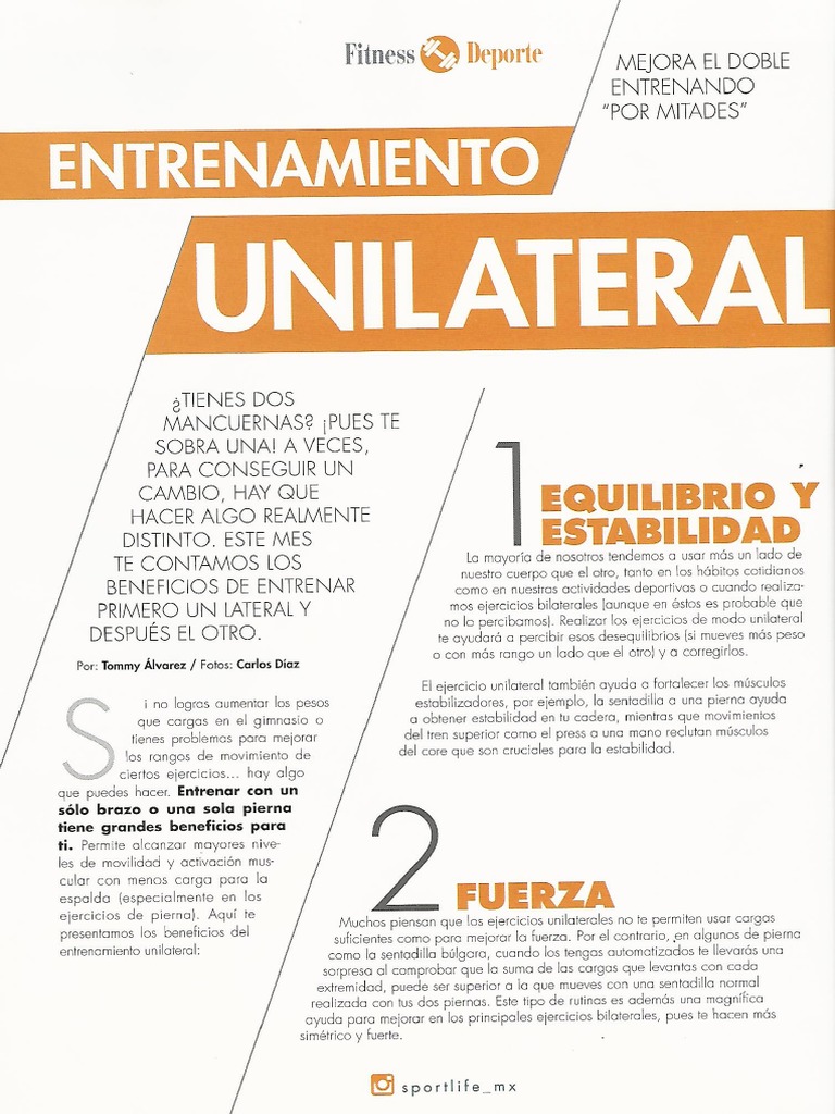Ejercicios Unilaterales | PDF