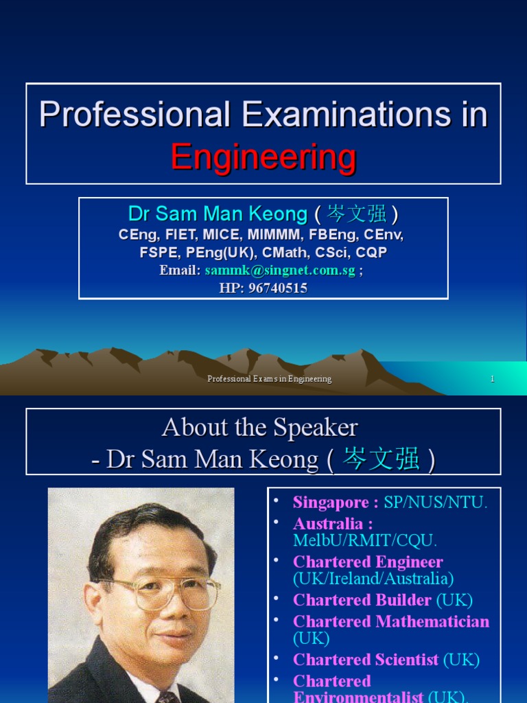 Professional Engineering Exam Overview | PDF | Science And Technology ...