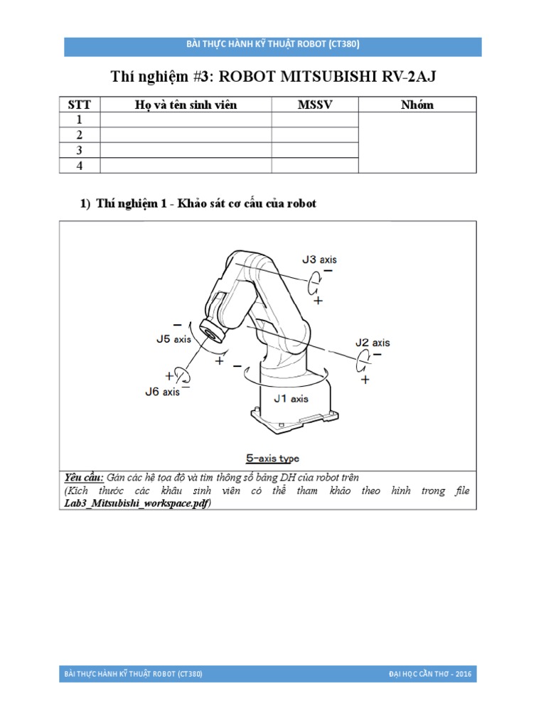 Lab3 Mitsubishi RV-2AJ | PDF