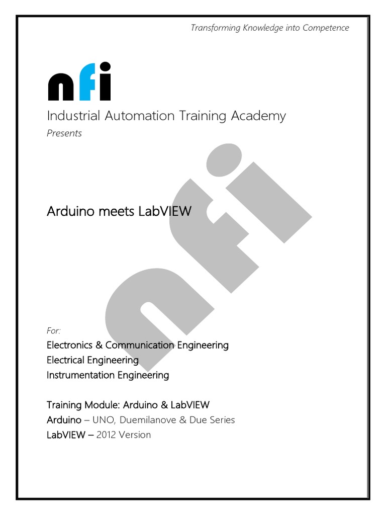 NFI Arduino Labview Training | PDF | Arduino | Embedded System