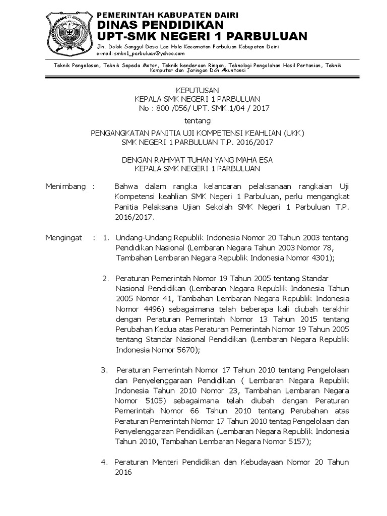SK Panitia Ukk 2017 | PDF