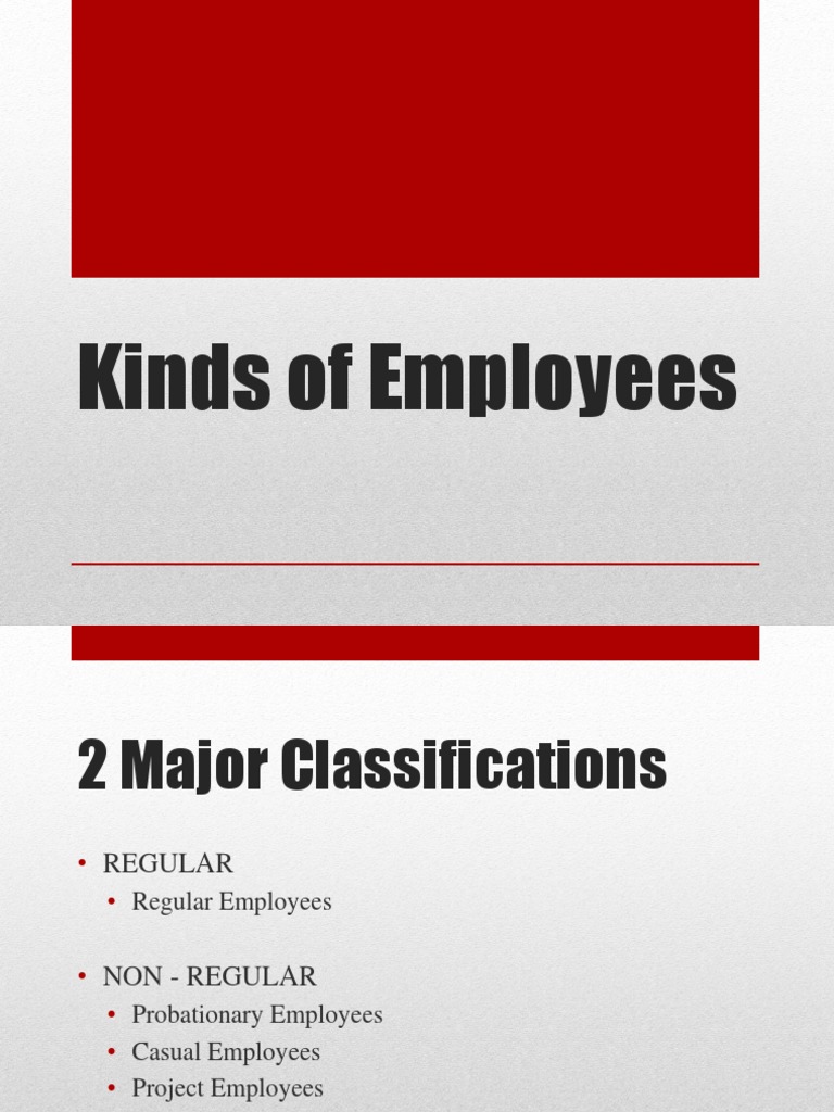 Types of Employment Classifications | PDF | Employment | Private Law