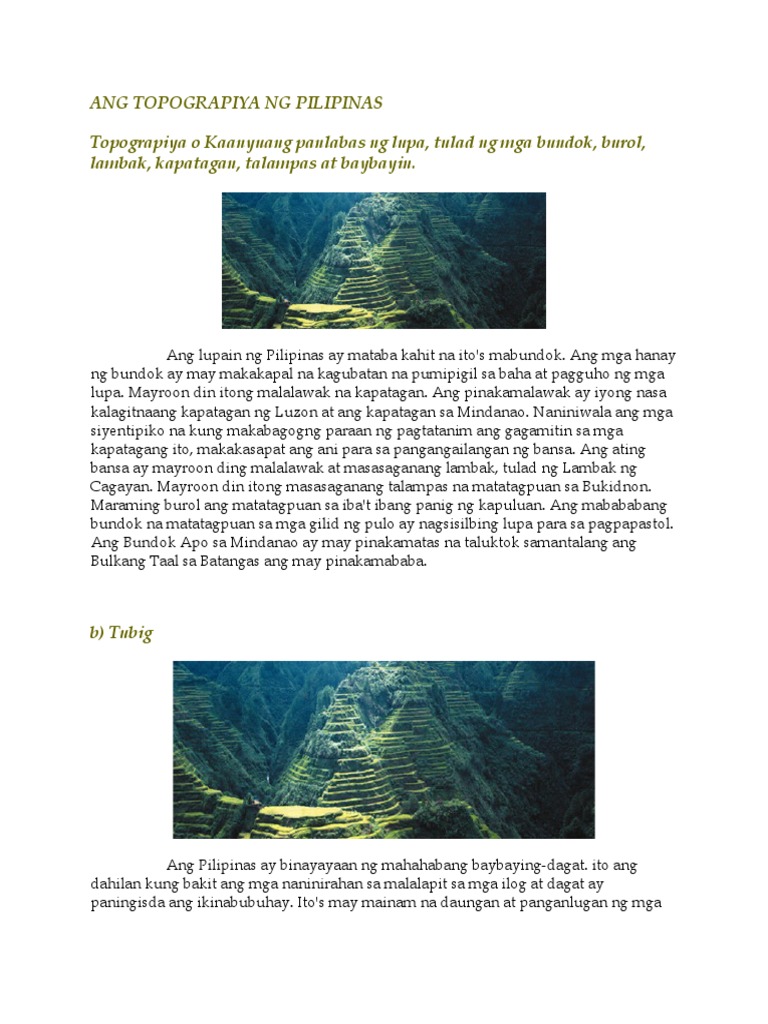 Ang Topograpiya NG Pilipinas | PDF