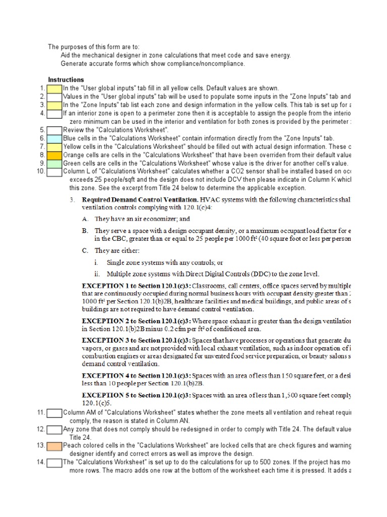 Ventilation Worksheet | PDF | Ventilation (Architecture) | Hvac